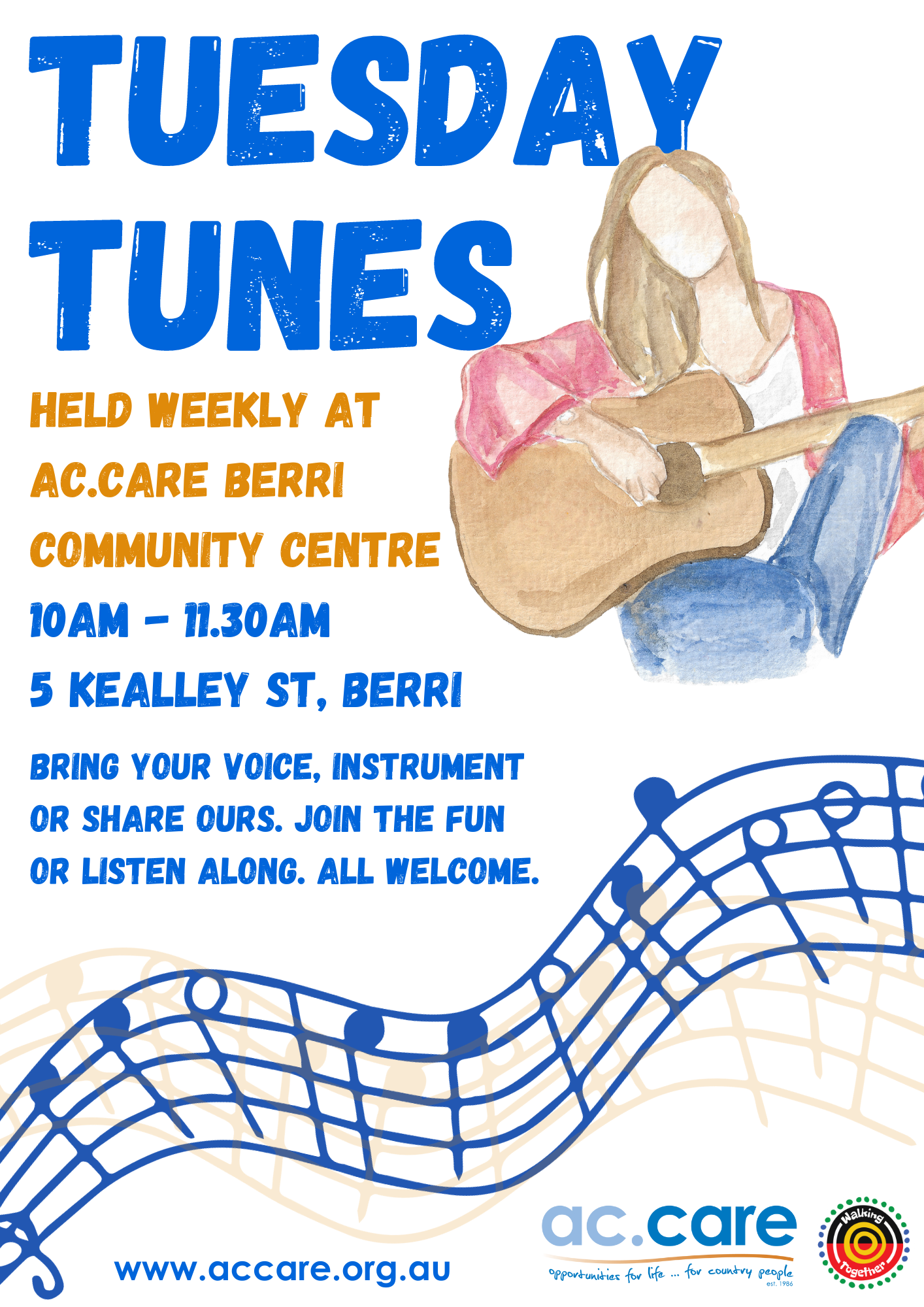 Tuesday Tunes at The Berri Community Centre - 5RM